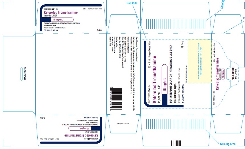 Rx Item-Ketorolac Tro 15MG 25X1 ML SDV by Fosun Pharma USA Inj