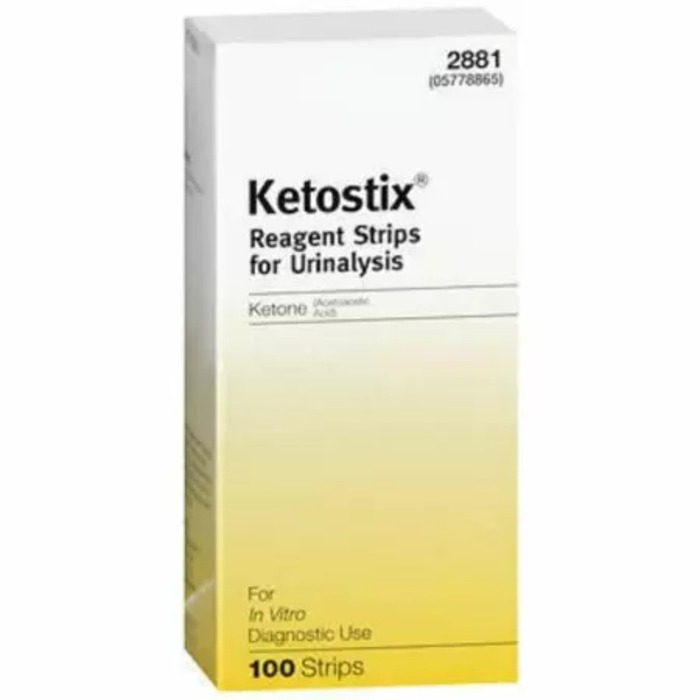 Ketostix Reagent Urinalysis Strip 50 Count By Ascenisia Diabetes Care