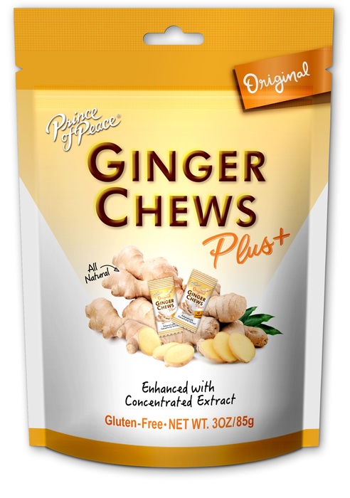 Ginger Chews Plus+ Lemon Gummies 3oz By Prince of Peace