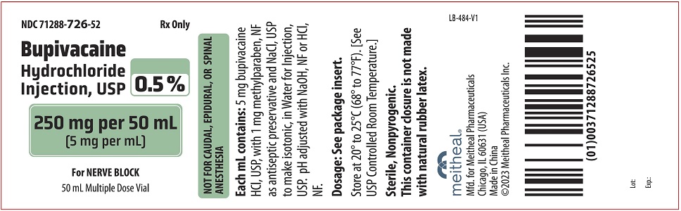 Rx Item-Bupivacaine 5mg/ml .5% MDV 250MG/50ML by Meitheal Pharma USA