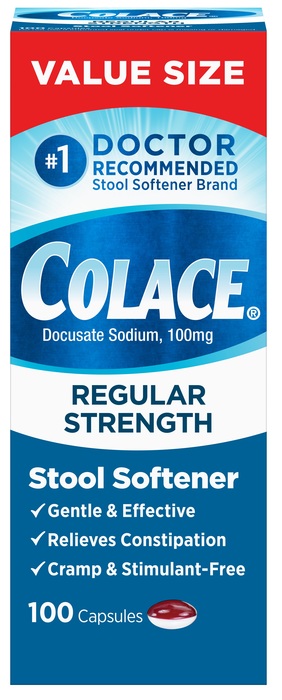 Colace Regular Strength 100mg Capsules 100ct By Emerson