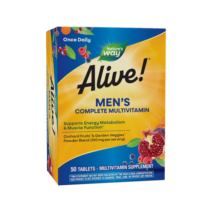 Alive! Men’s Energy Multivitamin Tablets 50ct By Nature's Way
