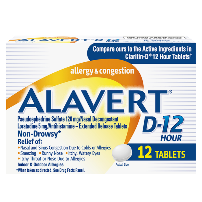 Alavert D 12HR PSE Tablets 12ct By Foundation