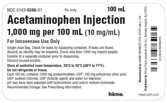 Rx Item-Acetaminophen 1000Mg/100 P-B 24X100 By Hikma Pharma USA