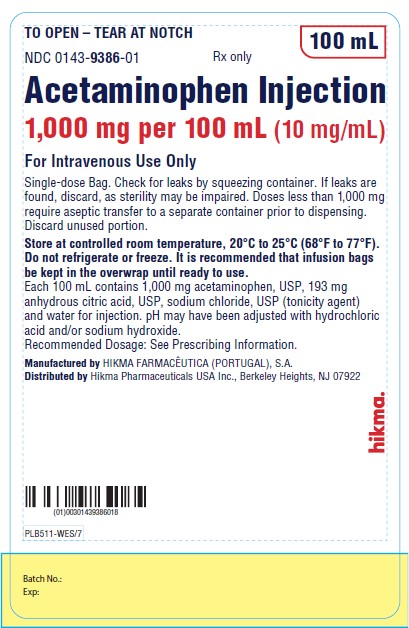 Rx Item-Acetaminophen 1000Mg/100 P-B 24X100 By Hikma Pharma USA