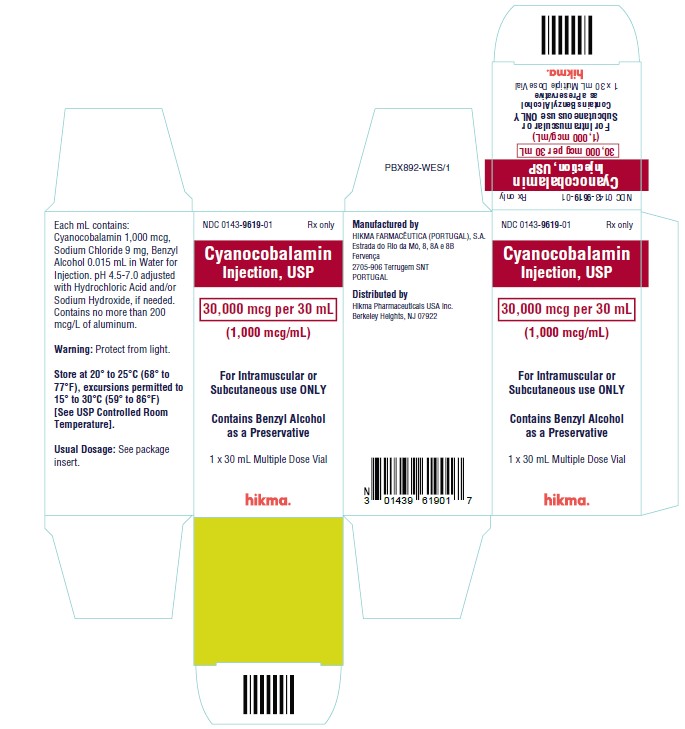 Rx Item-Cyanocobalamin 1000mcg 1X30 ML Multi Dose Vial by Hikma Pharma