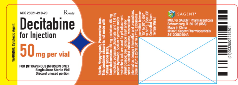 Rx Item-Decitabine 50MG Vial by Sagent Pharma Injection USA Gen Dacogen