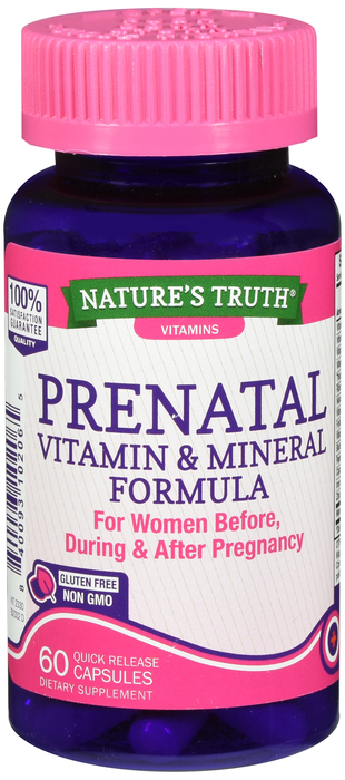 Prenatal Vitamin & Mineral Cap 60Ct By Natures Truth