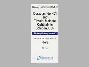 Rx Item-Dorzolamide-Timolol Drops 10Ml By Somerset Gen Cosopt