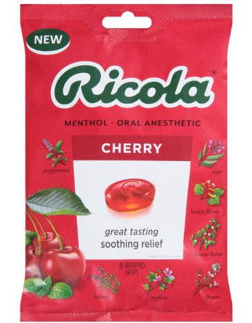 Ricola Bag Cherry Drops 19Ct By Ricola