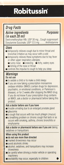 Robitussin Honey Dm Max Cough Nite Liq 4Oz By Glaxo Smith Kline ...