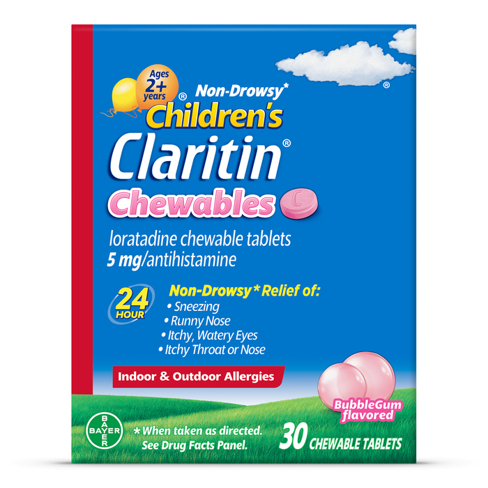 Claritin Children'S 5Mg 24Hr Chewables Bubble Gum 30Ct By Bayer Corp ...