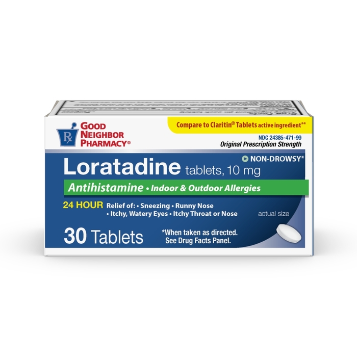 GNP Loratadine 24HR 10mg Tablets 30ct By Perrigo-GNP USA