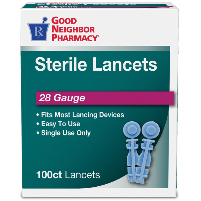 Case of 50-Good Neighbor Pharmacy 28g Lancets 100ct by Trividia