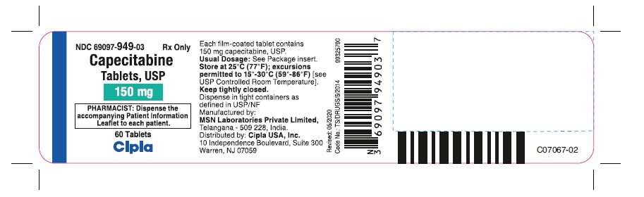 Rx Item-Capecitabine 150mg Tab 60 By Cipla Pharma Gen Xeloda