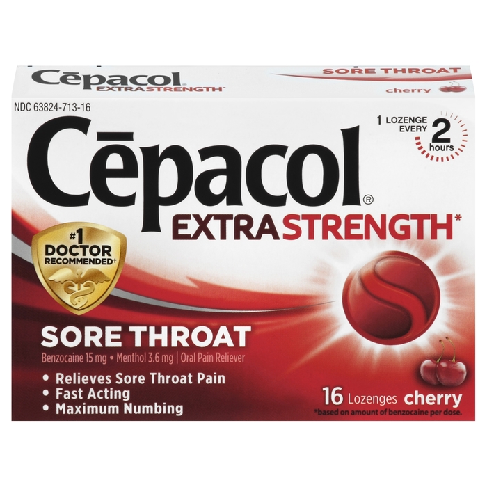 Cepacol Extra Strength Cherry Sore Throat Lozenge 16ct