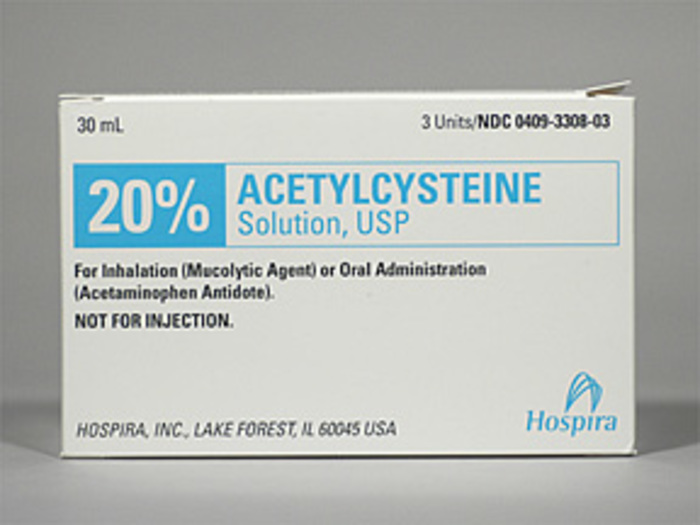 Rx Item-Acetylcysteine 200Mg/ml 20% Inh Sol Vial 3X30ml By Hospira ...