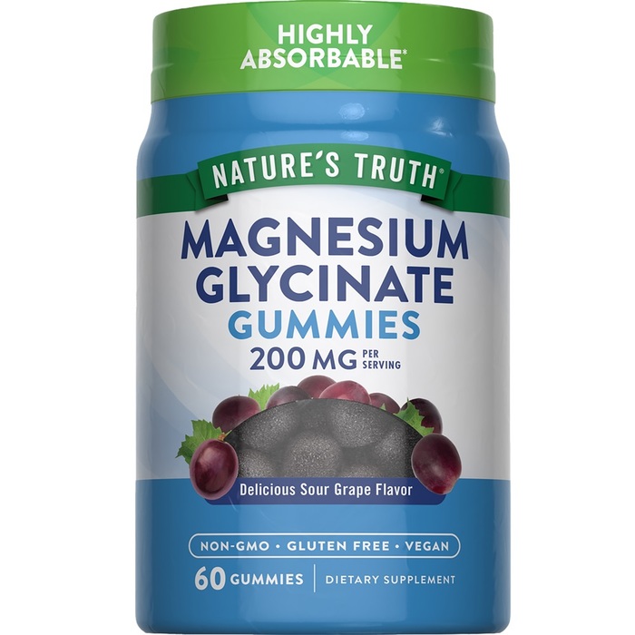Magnesium Glyc 200Mg Vegan Gmy 60Ct By Natures Truth