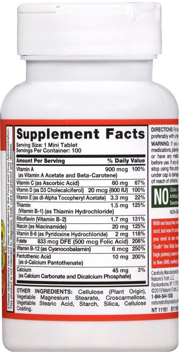 Case of 12- Multivitamin Once Daily Essential Tab 100Ct By Natures Truth