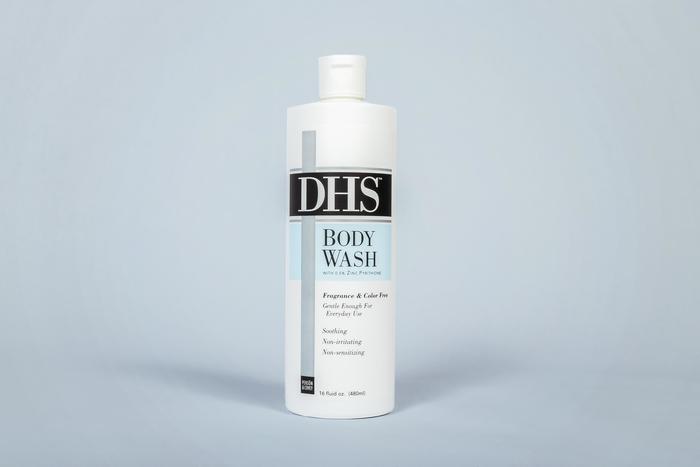 DHS Body Wash Zinc Pyrithione 0.5% Fragrance and Color Free 16 OZ
