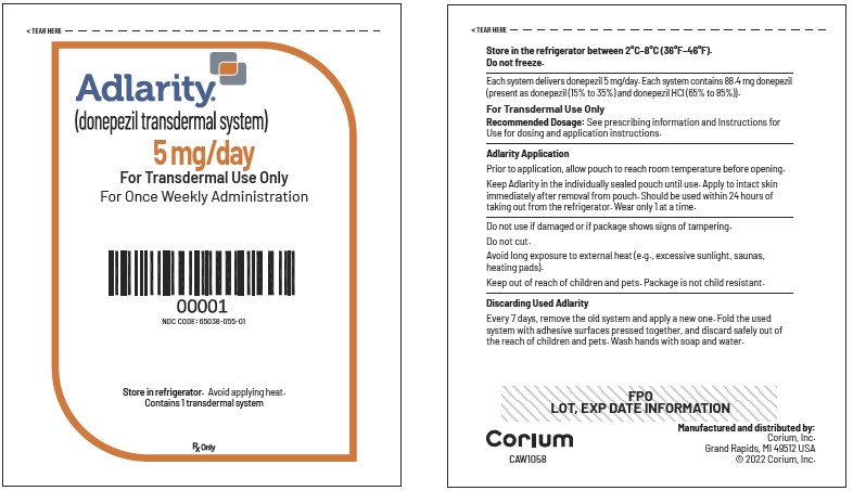 Rx Item-Adlarity 5Mg/Day 4 Patches Donepezil By Prasco Labs USA