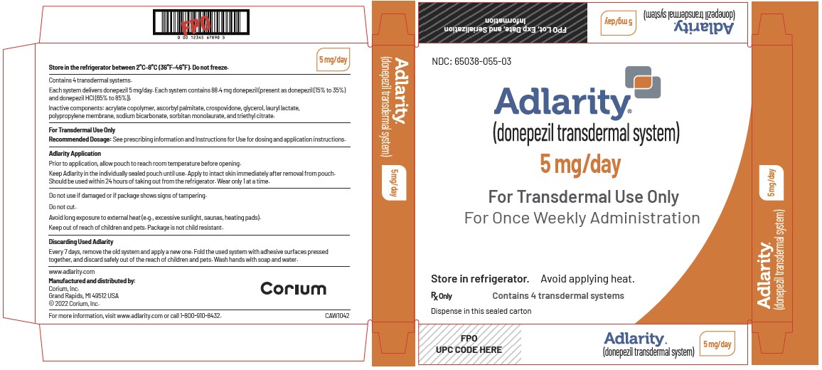 Adlarity 5mg/day 4 Patches Donepezil by Prasco Labs USA