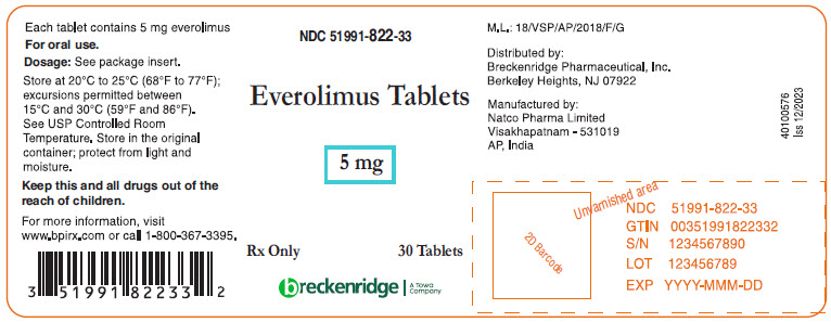 Rx Item-Everolimus 5 Mg Tab 30 By Breckenridge Afinitor Zortress