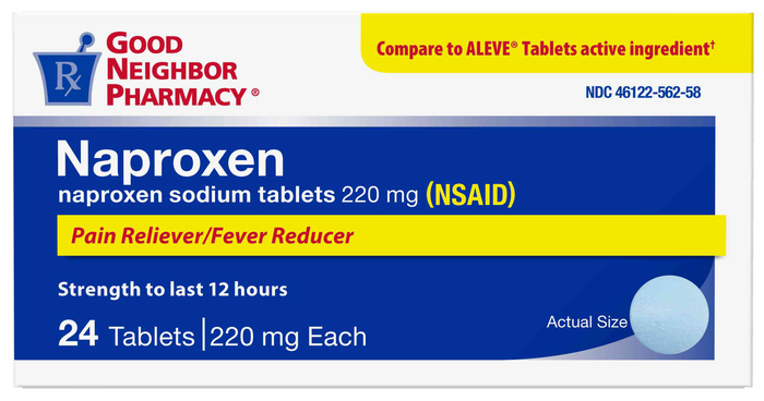 GNP Naproxen 220mg Tablets 24ct By LNK International/GNP USA