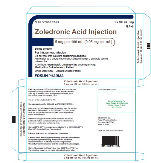 Rx Item-Zoledronic 5Mg 100Ml Bag by Fosun Pharma 1X100Ml Gen Zometa