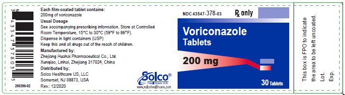 Rx Item-Voriconazole 200MG 30 Tab by Solco Pharma USA Gen Vfend