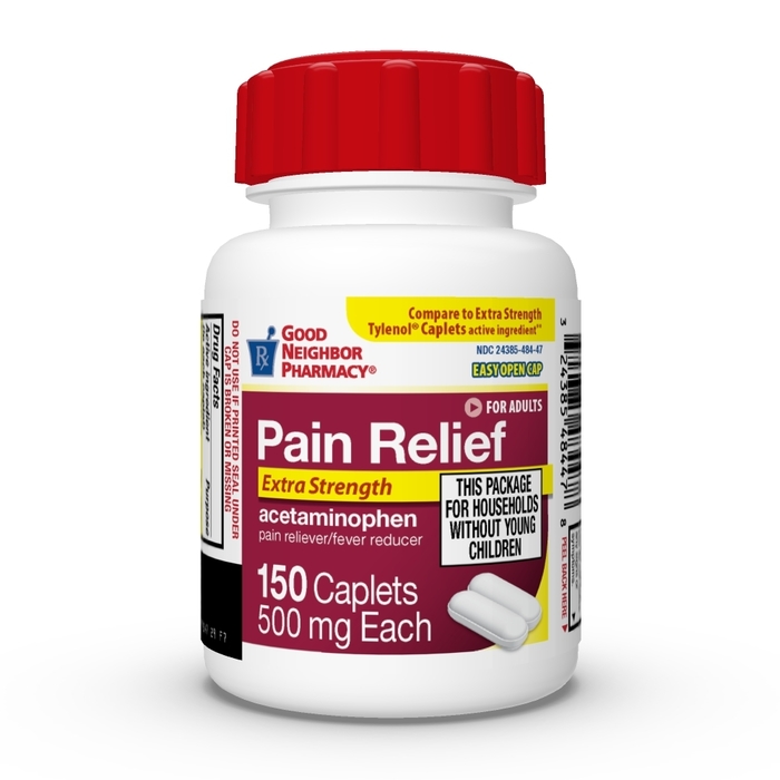Case of 12- GNP Pain Relief XS 500mg Caplets 150ct By Perrigo-GNP USA
