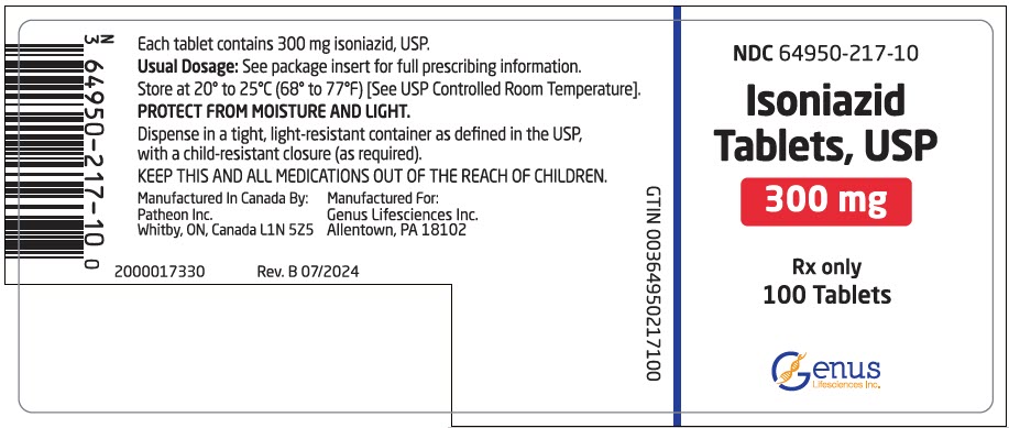 Rx Item-Isoniazid 300mg Tab 100 by Genus Lifescience