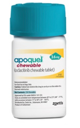 Apoquel (Oclacitinib) Chewable Tablets 3.6mg, 250 Count By Zoetis