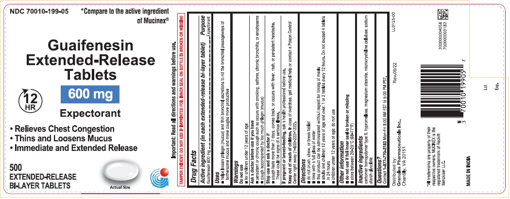 Case of 48-Guaifenesin 600 Mg Er Tab 500 By Granules Pharma USA