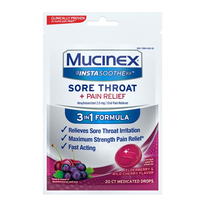 Mucinex Instasoothe Drops Eld/Chry 20Ct By RB HEALTH