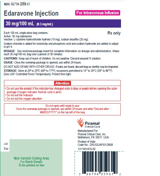 Edaravone 30 Mg Bag 2X100 Ml By Piramal Critical Care Gen Radicava