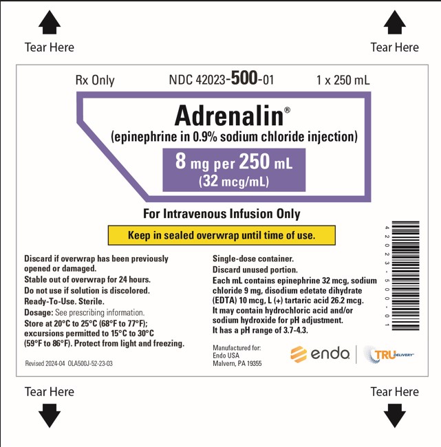Rx Item-Adrenalin 5 Mg Bag 10X250 Ml Endo Pharma USA
