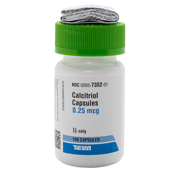 Rx Item-Calcitriol 0 25MCG 100 Cap by Teva Pharma USA Gen Rocaltrol Exp ...