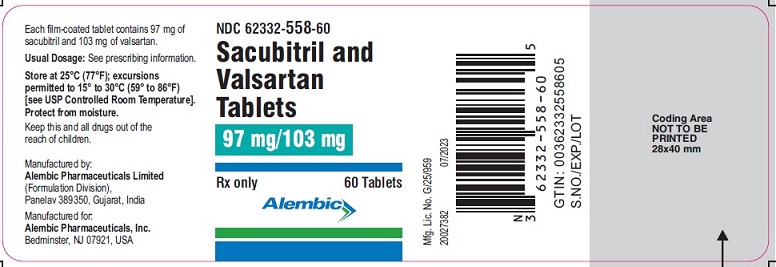 Rx Item-Sacubitril-Valsartan 97-103 Mg Tab 60 By Alembic Pharma USA ...