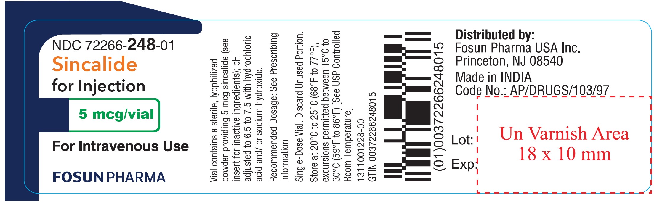 Rx Item-Sincalide 5 Mcg SDV 5 Vials By Fosun Pharma Inj-Eversana USA ...