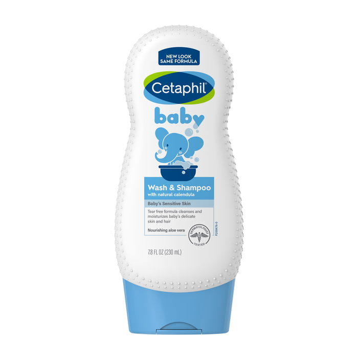 Cetaphil Baby Wash & Shampoo With Natural Calendula 7.8 OZ By Galderma Labs