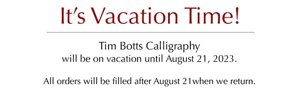 Tim Botts Calligraphy - Fine Art Prints, Posters, Books & Cards