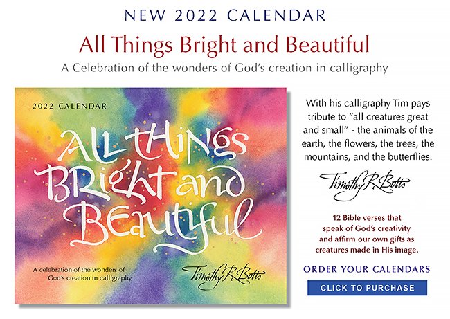 Tim Botts Calligraphy - Fine Art Prints, Posters, Books & Cards