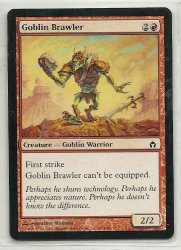 MTG Magic The Gathering Fifth Dawn Goblin Brawler Card Common