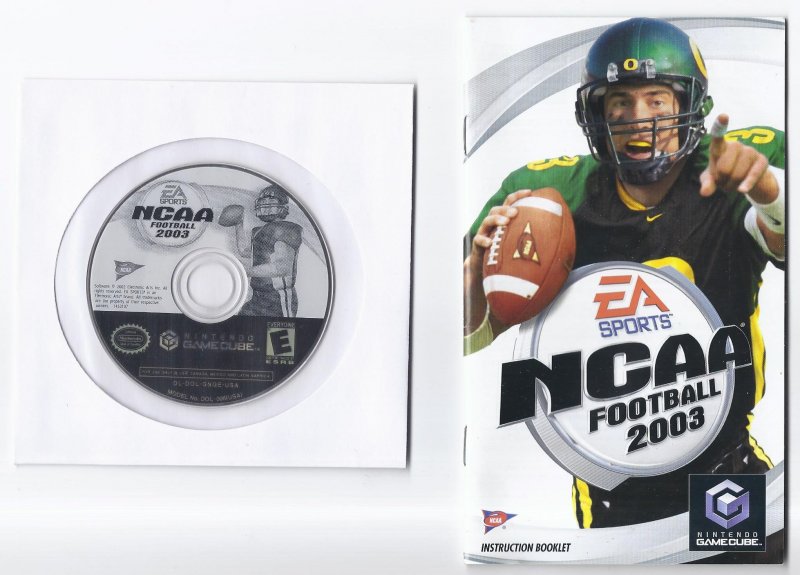 Nintendo Gamecube EA Sports NCAA football 2003 Game Cart Complete Rare ...