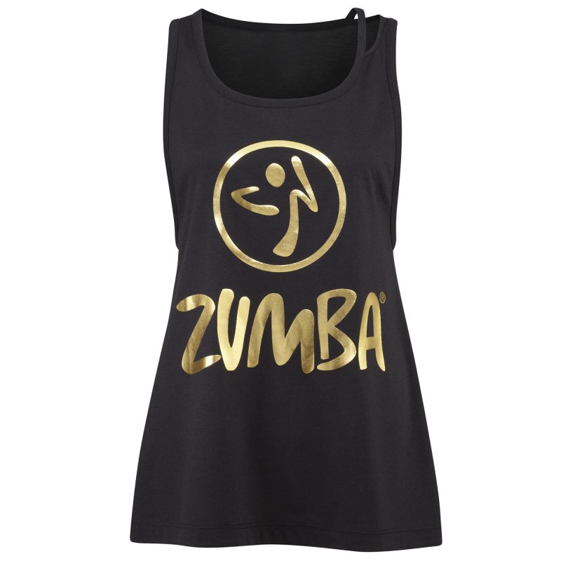 Zumba Love Me or Loose Me Tank size Medium, Large - Sew Black