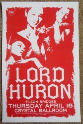 LORD HURON 2015 Gig POSTER Portland Oregon Concert