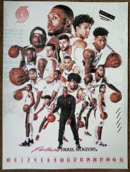 Portland Trailblazers 2022-23 TEAM POSTER Handout Blazers Lillard ...