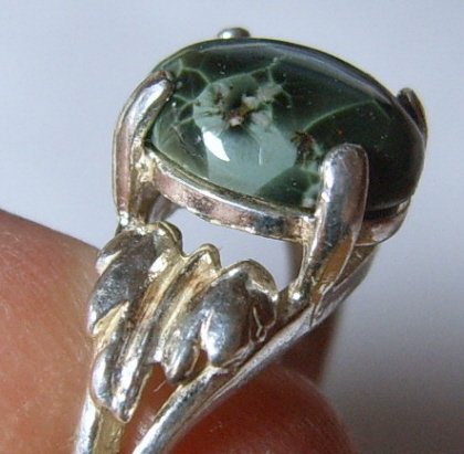 Greenstone Chlorastrolite Sterling Silver Ring Jewelry Michigan