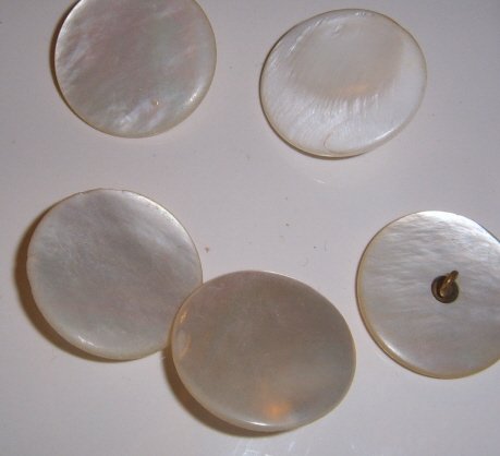 Nice Large pearl button metal loop shank